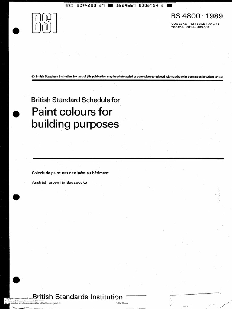 BS 4800 | PDF | Electromagnetic Spectrum | Color