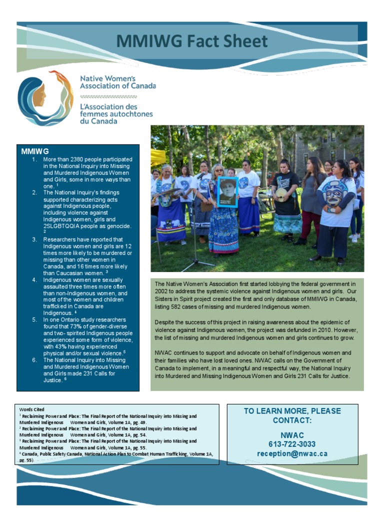 Fact Sheet MMIWG | PDF | Misconduct | Crime & Violence