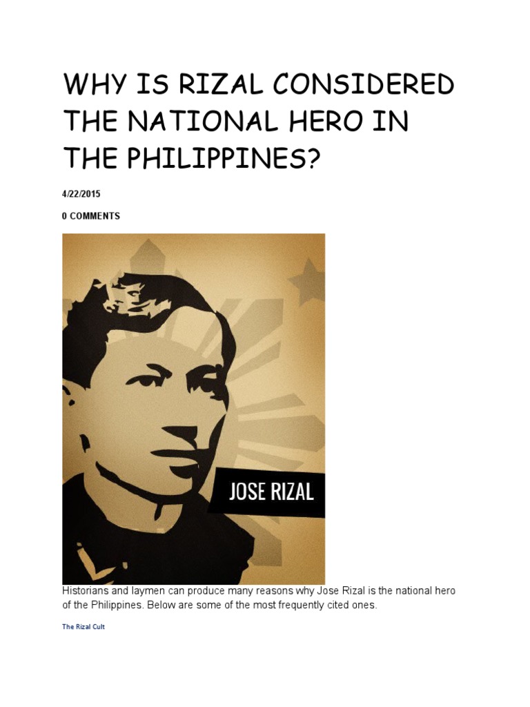 Rizal: The Philippines' Hero | PDF
