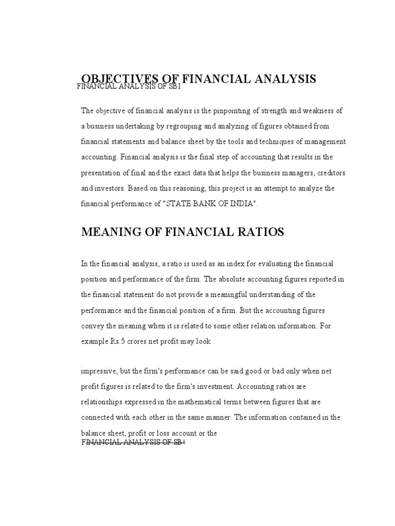 Objectives of Financial Analysis | PDF | Equity (Finance) | Retained ...