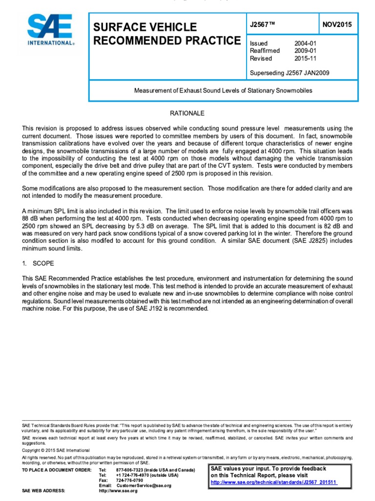 Sae J2567-2015 | PDF | Calibration | Microphone