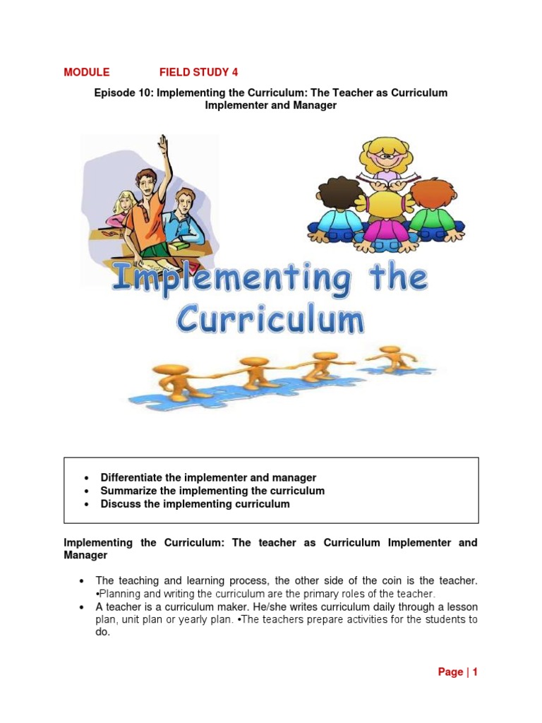 Episode 10: Implementing The Curriculum: The Teacher As Curriculum ...