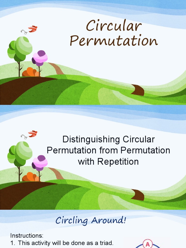 04 Circular Permutation Pdf Permutation Combinatorics