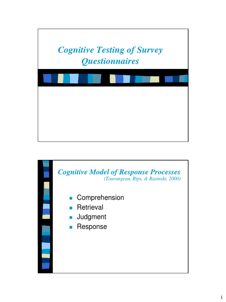 Cognitive Testing of Survey Questionnaires | PDF | Recall (Memory ...