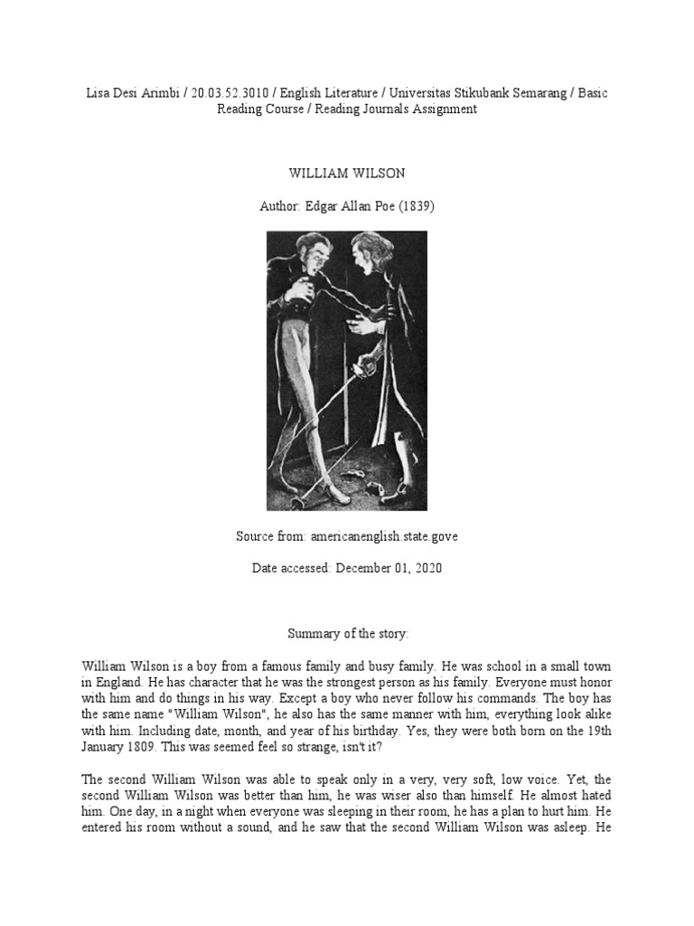William Wilson by Edgar Allan Poe | PDF