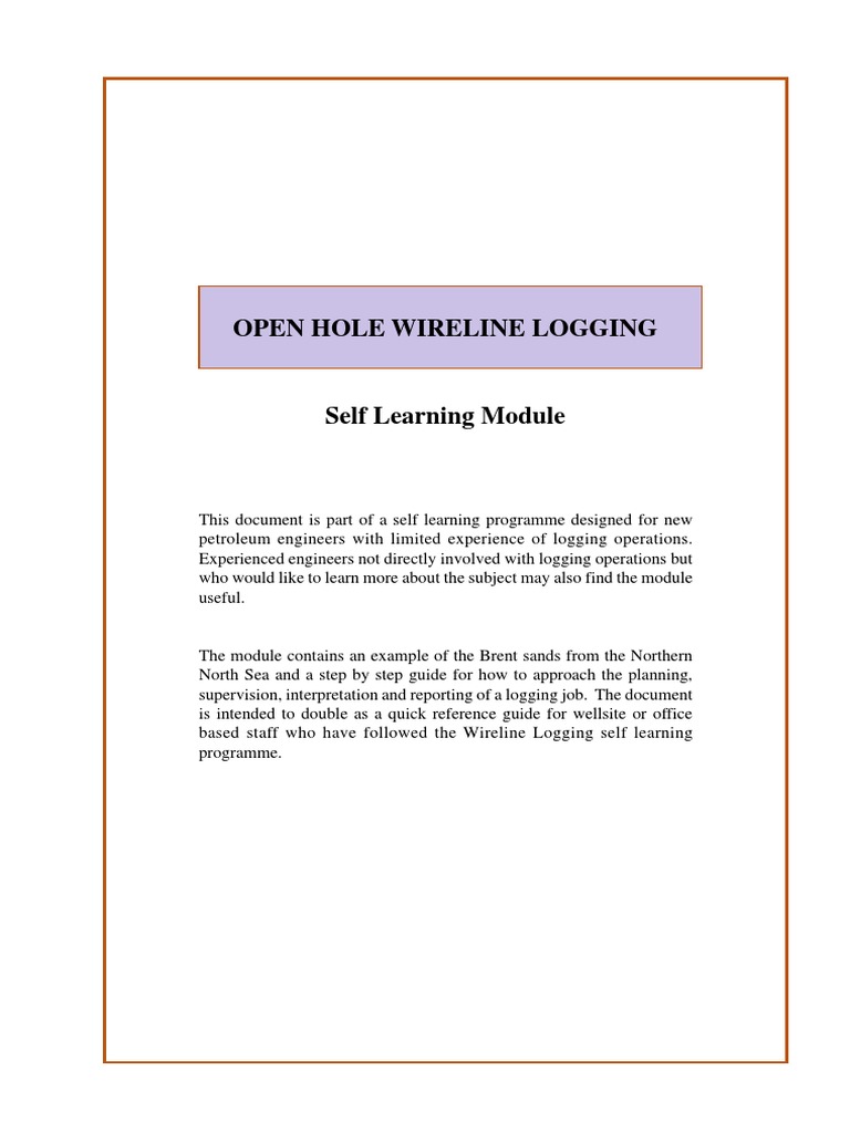 Open Hole Wireline Logging Guide | PDF | Chemistry | Science