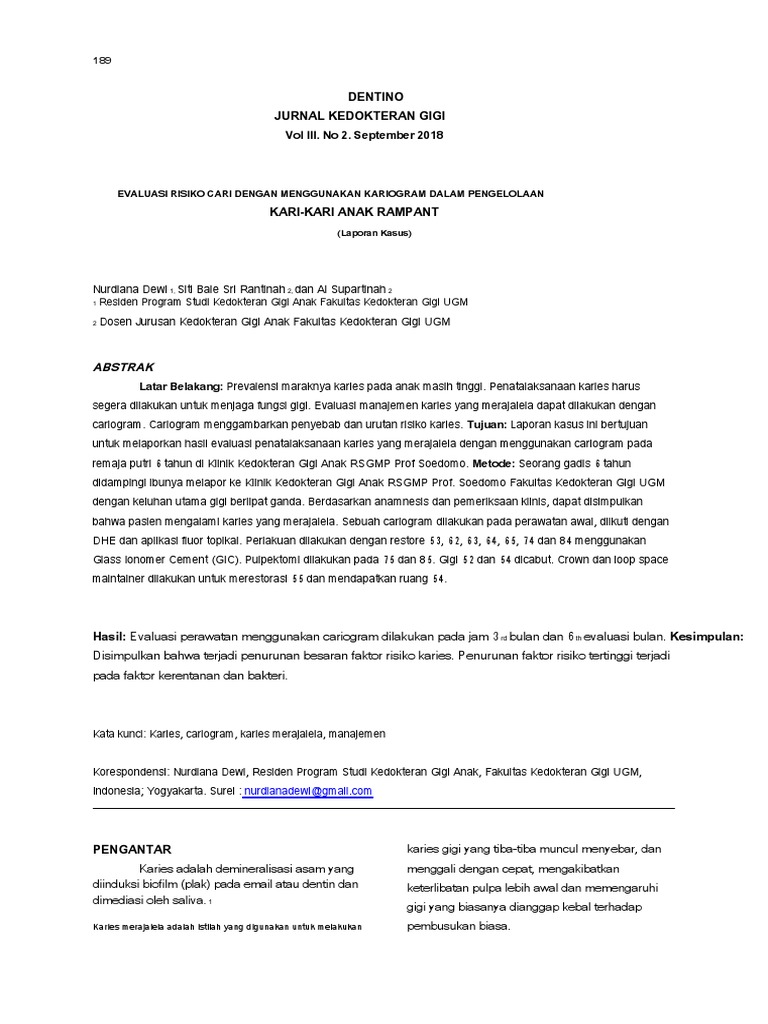 File - CASE REPORT 2 CARIES RISK EVALUATION USING CARIOGRAM IN ...