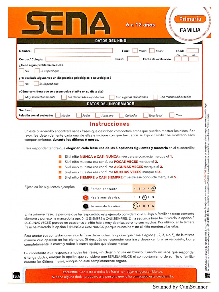 SENA Familia 6-12 Años | PDF