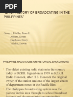 BC 100 - History of Broadcasting in The Philippines | PDF ...