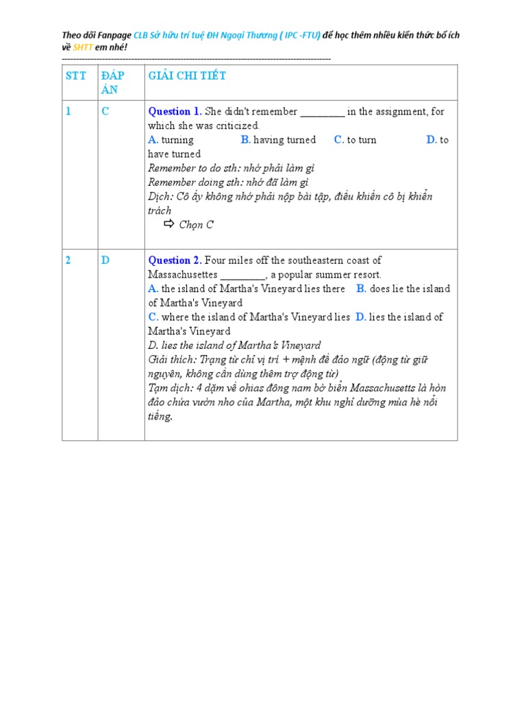 Tiếng Anh CK 17 - 18 (IPC) | PDF