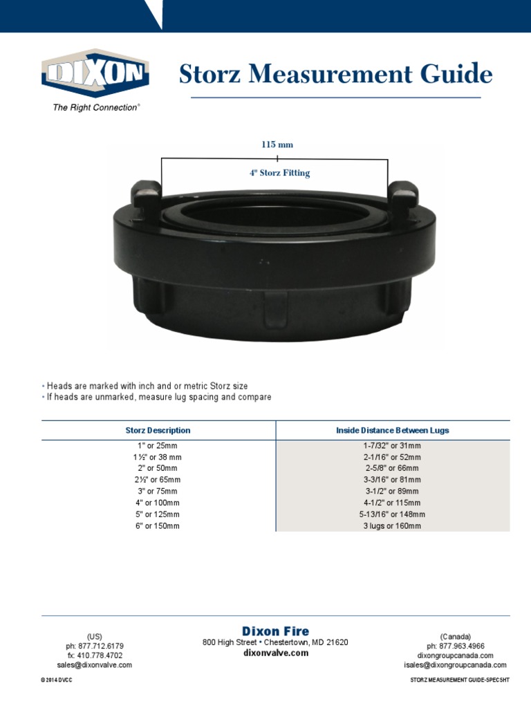 Storz Measurement Guide | PDF