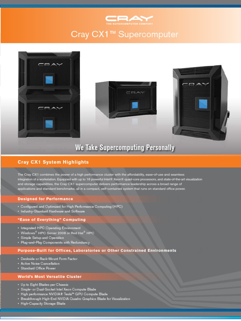 CX1 Brochure | PDF | Supercomputer | Computer Cluster