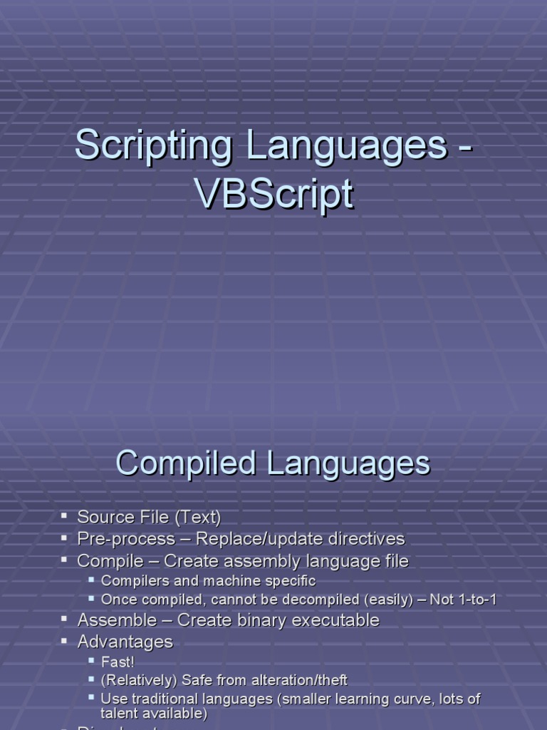 VBScript and JavaScript - Top Scripting Languages for Web Development | PDF | Scripting Language ...