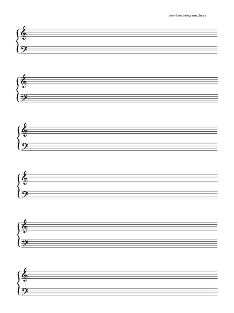 Folha de Partitura Musical Modelo 9 | PDF