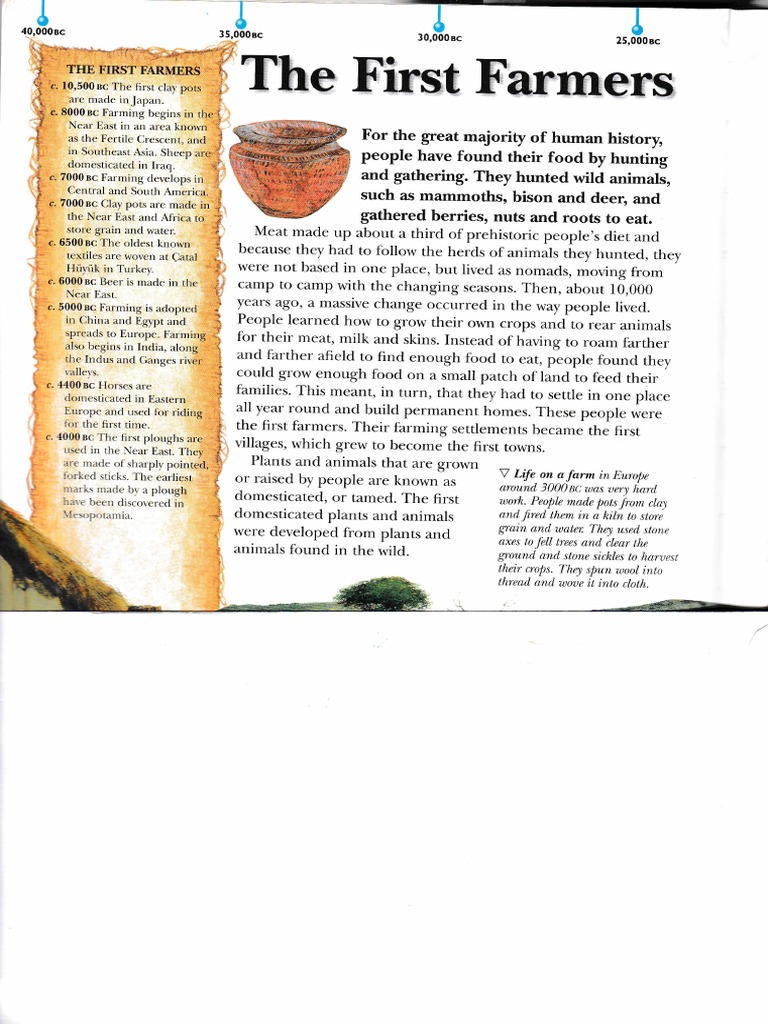 05history5 The First Farmers | PDF | Domestication | Farmer