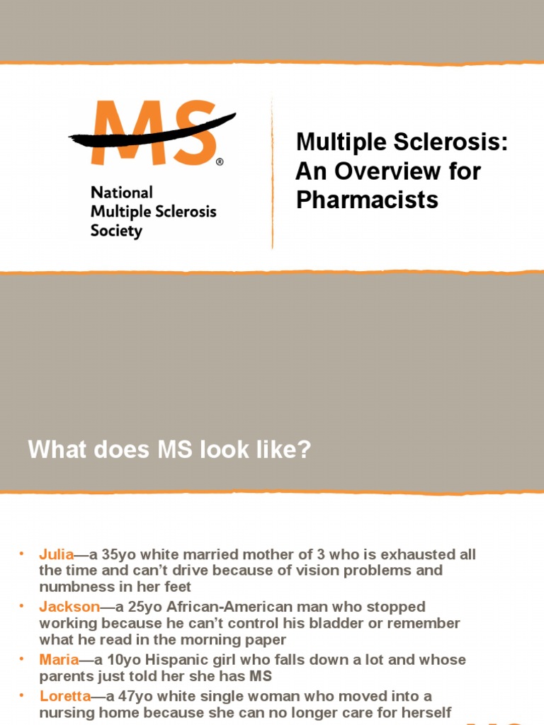 MS Overview Pharmacists | PDF | Multiple Sclerosis | Nerve