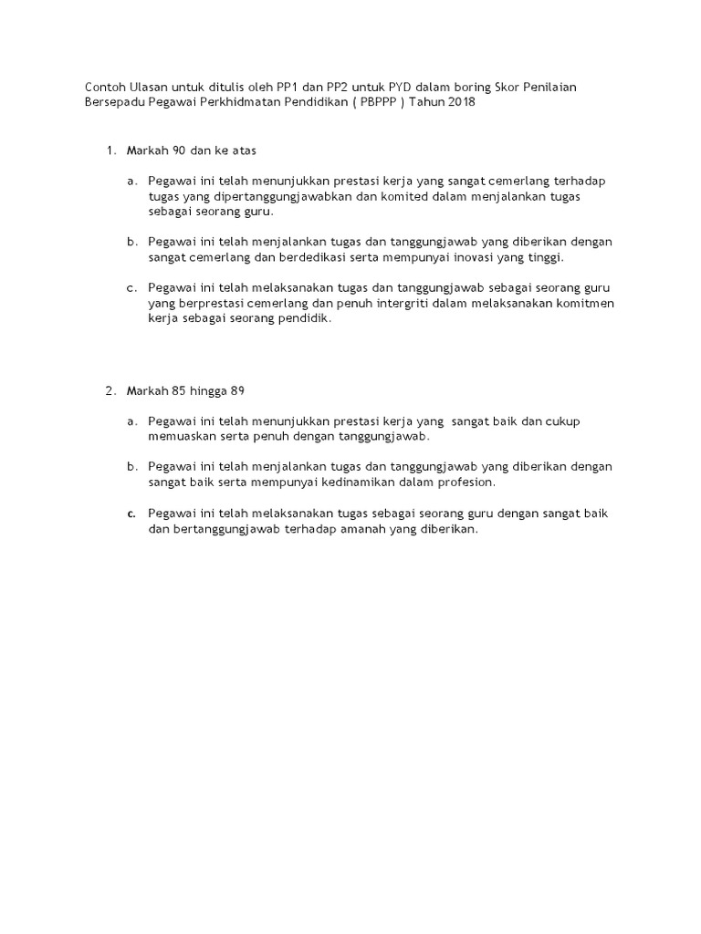 Contoh - Ulasan - Untuk - Ditulis - Oleh PP1 & PP2 | PDF