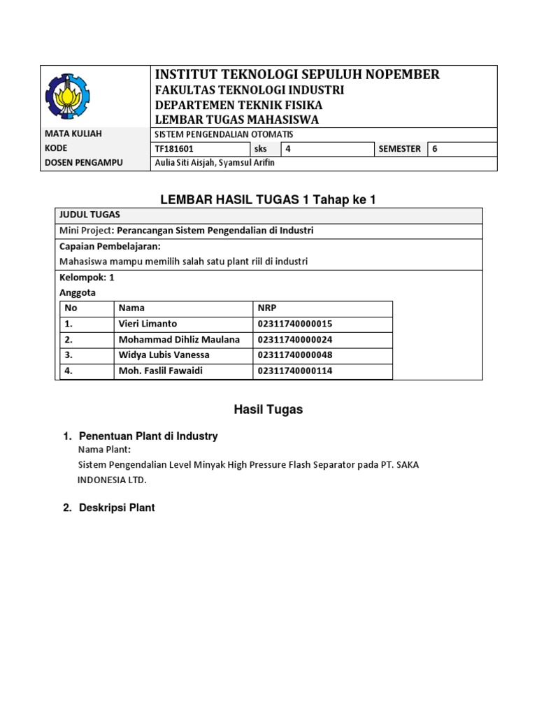 HP Flash Separator | PDF