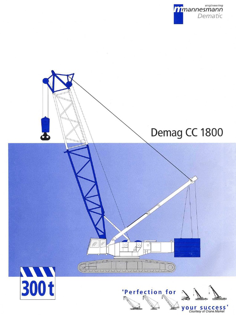 Demag Crawler Cranes Spec CC1800 (300T) | PDF