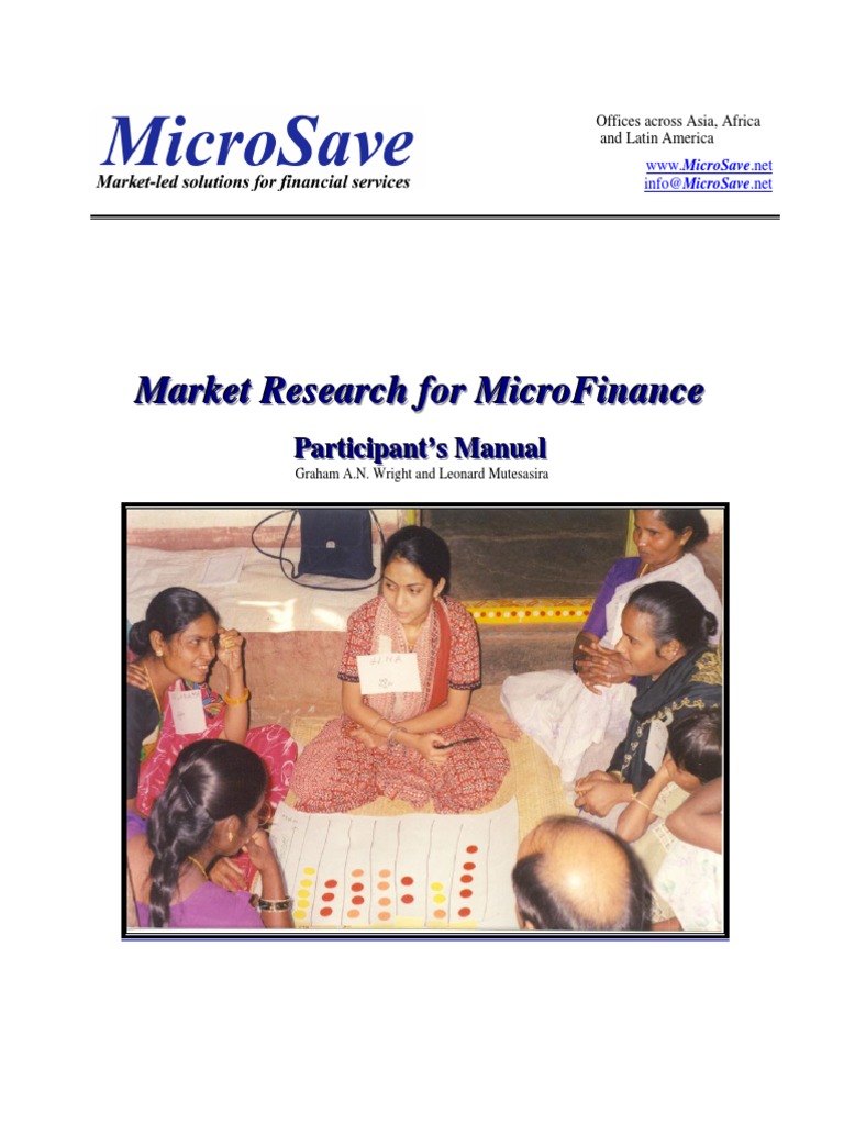 Market Research for Microfinance Product Development | PDF ...
