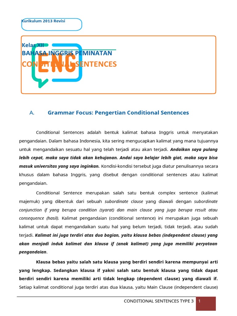 Unit 3 Conditional Sentences Type 3 | PDF