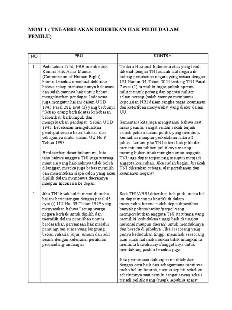 Debat (Mosi 1,2,3) | PDF