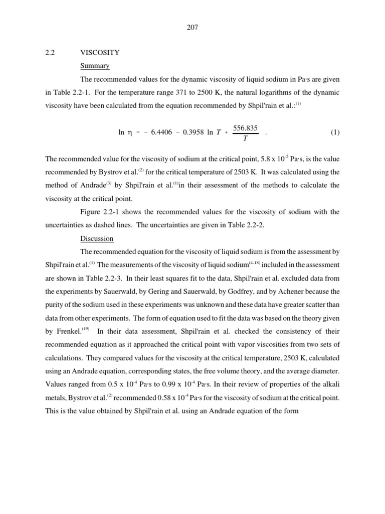 Andrade Eq | PDF | Viscosity | Temperature
