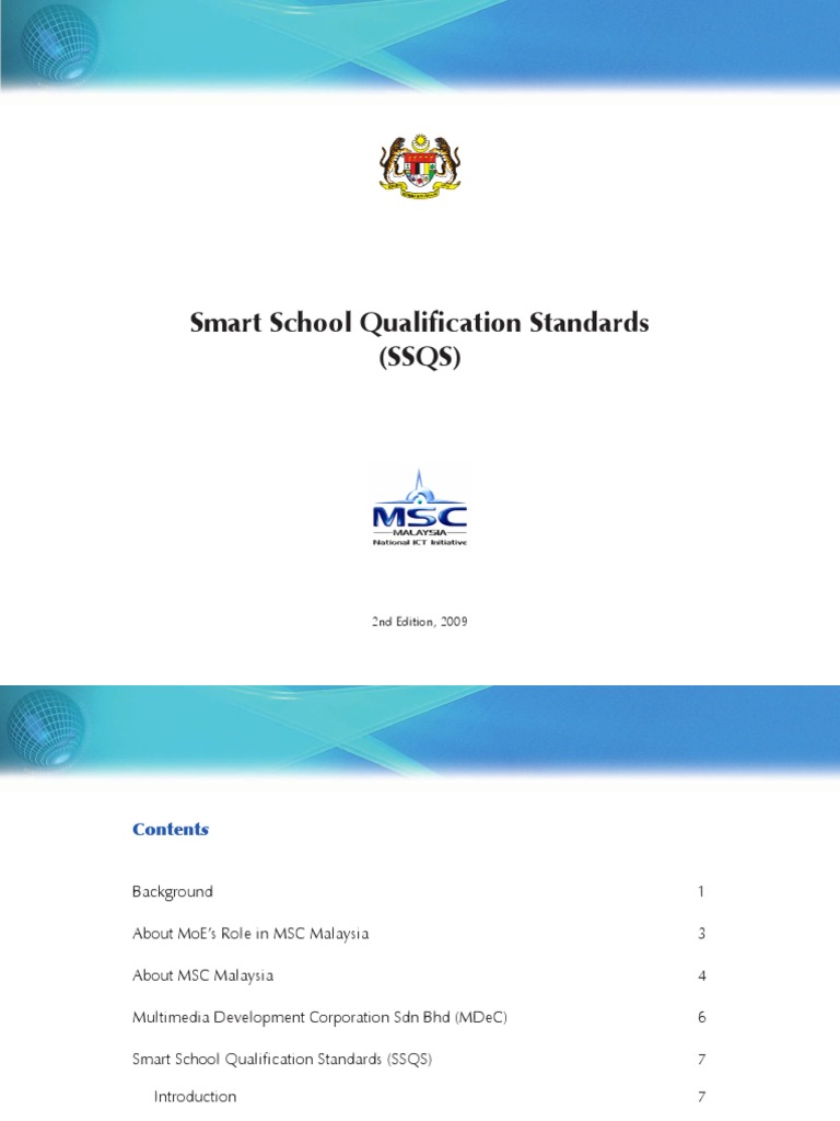 SSQS Smart School Qualification Standards | PDF | Educational Technology | Performance Indicator