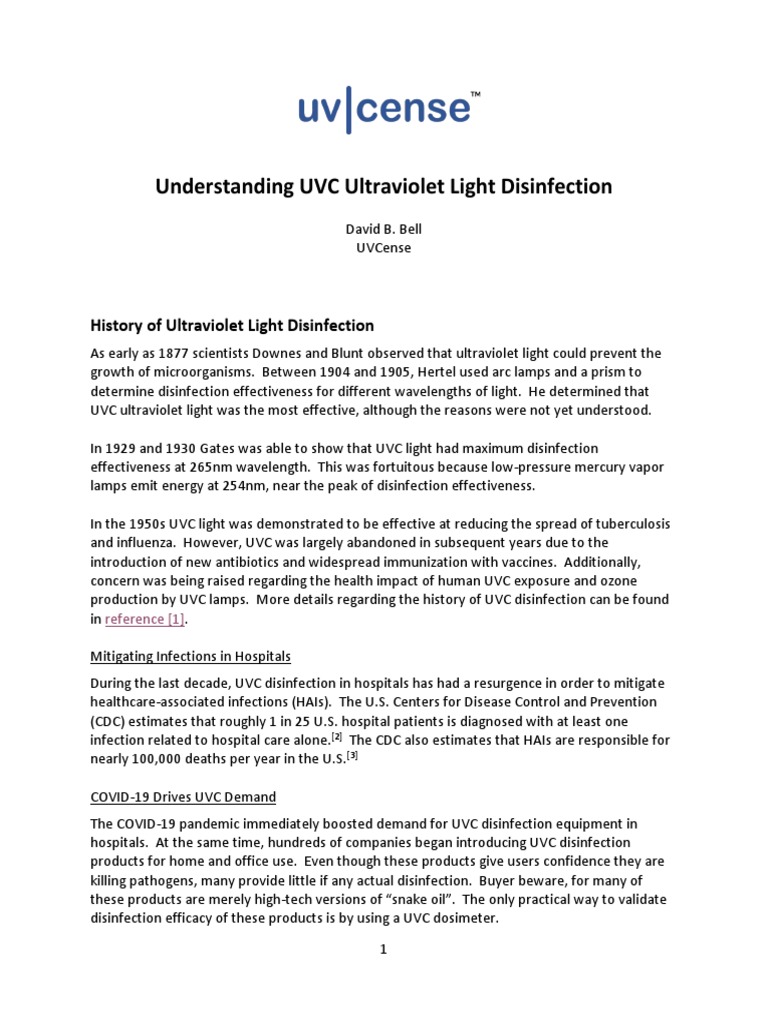 Uvc-Disinfection-Guide (Uv Cense) | PDF | Ultraviolet | Ozone