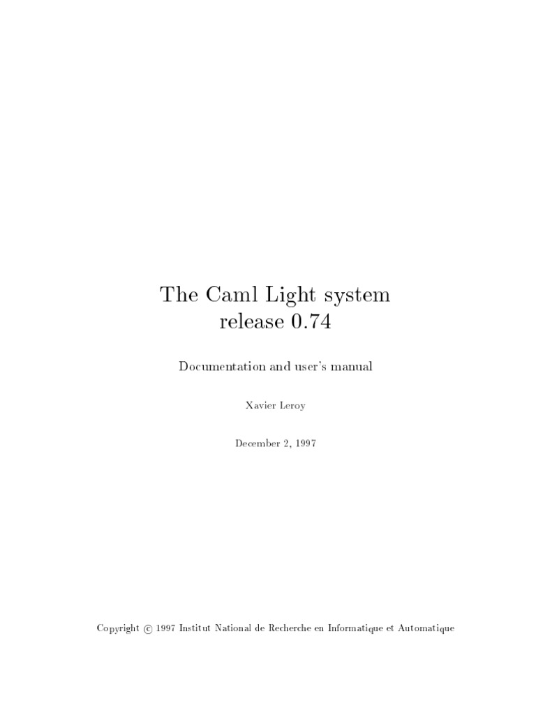 Ocaml Manual | PDF | Data Type | Bracket