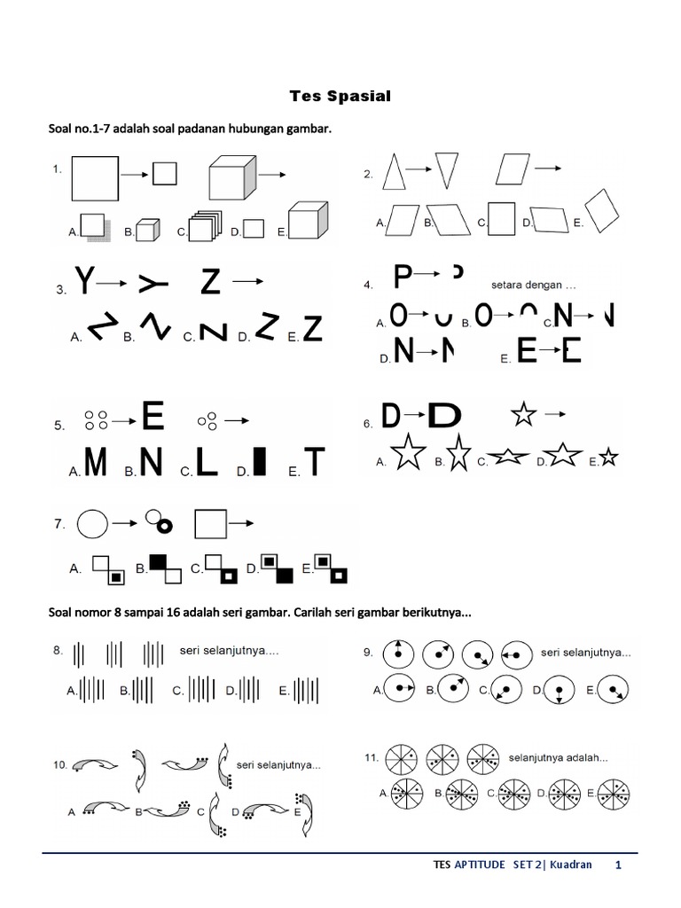 2.5. Aptitude Set 2 - Tes Spasial | PDF