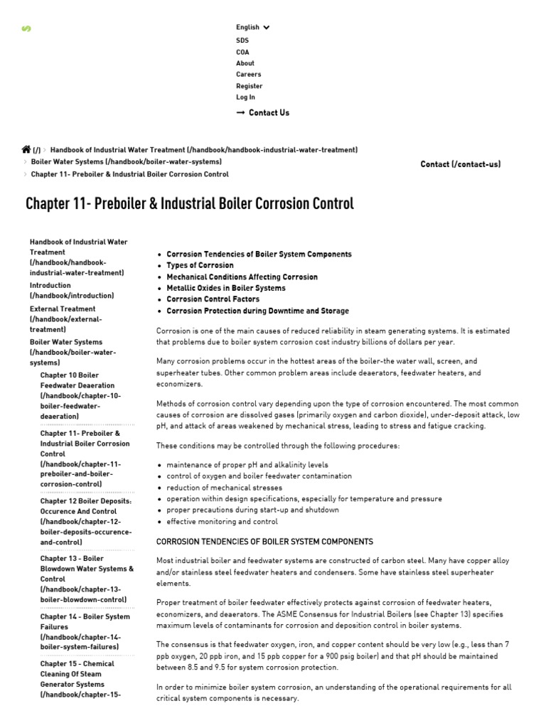 Water Handbook - Preboiler & Industrial Boiler Corrosion Control - SUEZ ...