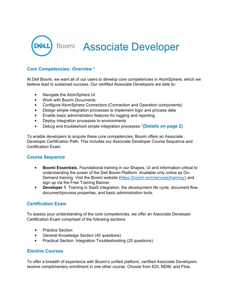 Associate Developer: Core Competencies: Overview | PDF | Professional ...