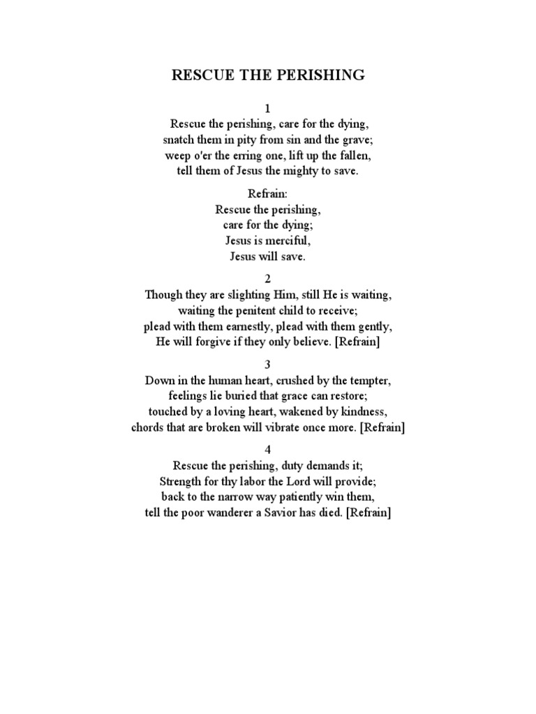 Rescue The Perishing | PDF | Self-Improvement