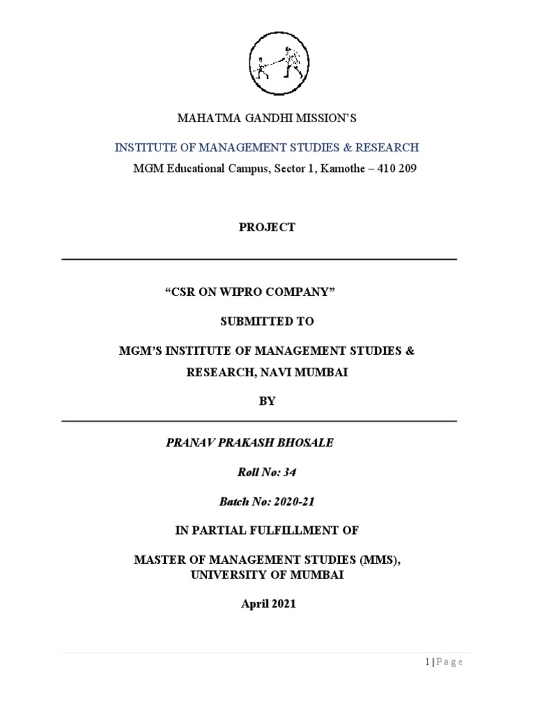 CSR On Wipro | PDF | Corporate Social Responsibility | Economies