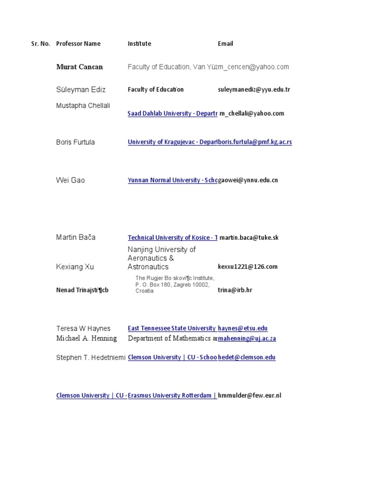 Field List | PDF | Science | Science And Technology