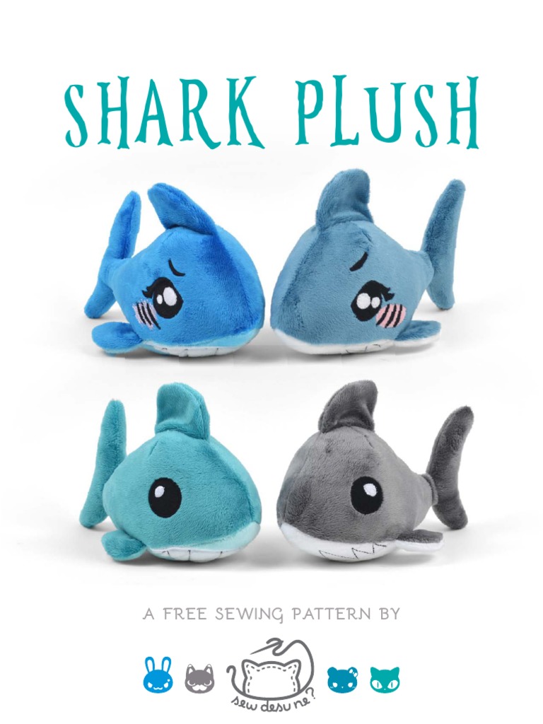 Shark Plush: A Free Sewing Pattern by | PDF | Sewing | Appliqué