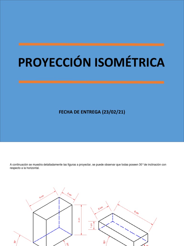 Asignación, II Año, Proyección Isométrica | PDF