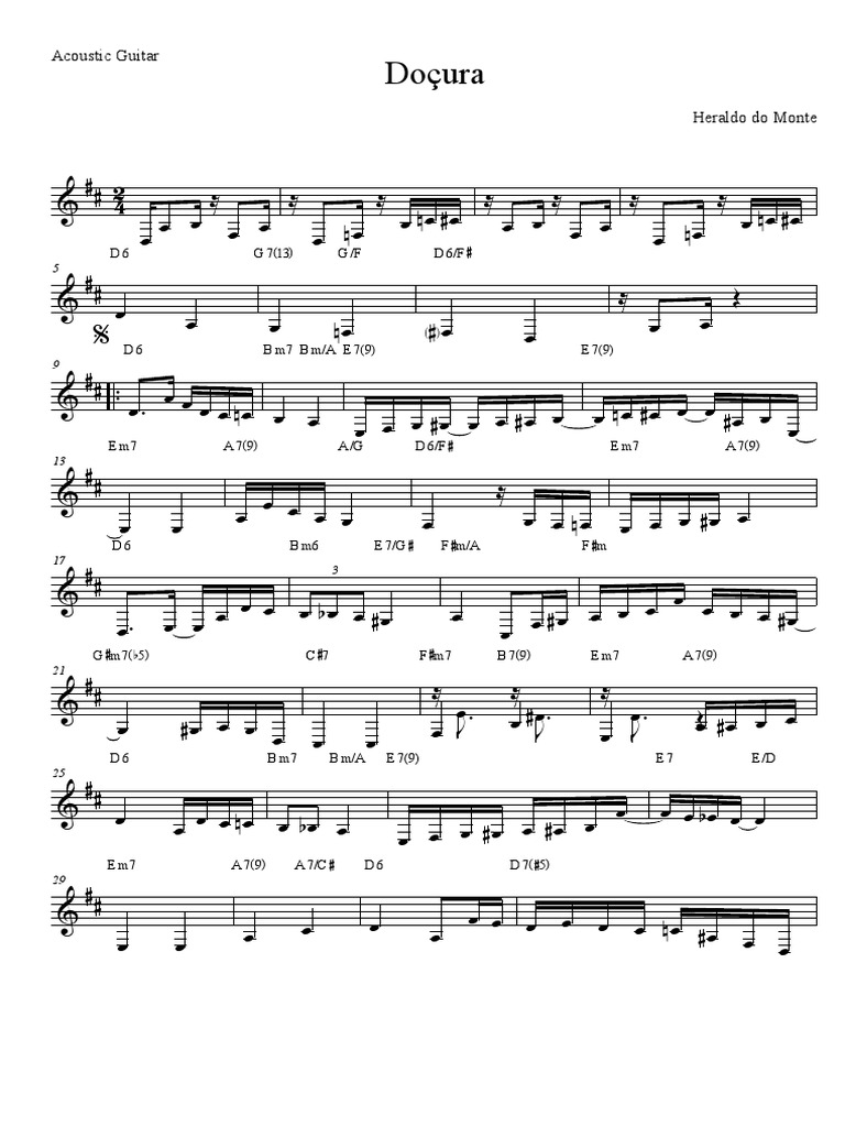 Doçura: Acoustic Guitar | PDF