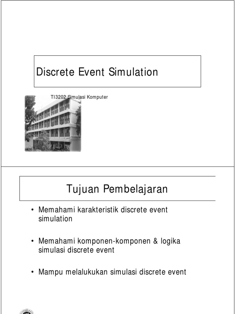 TI3202 DiscreteEventSimulation | PDF | Subroutine | Simulation