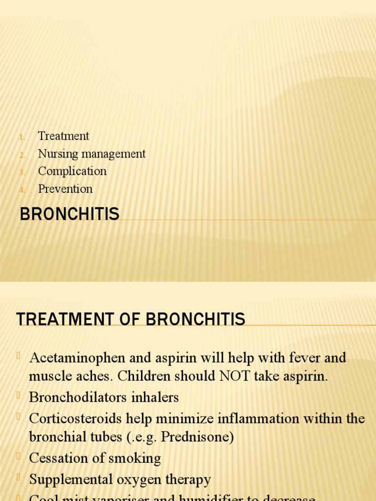 Bronchitis Care for Patients | PDF