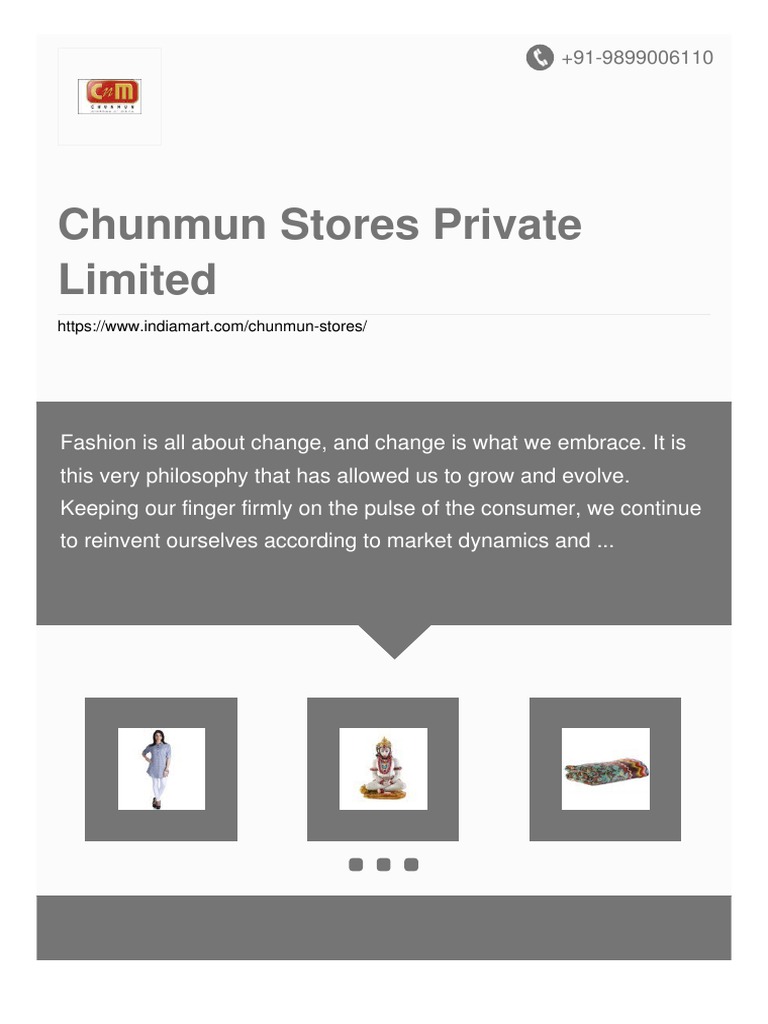 Chunmun Stores Private Limited | PDF | Business Economics | Market ...