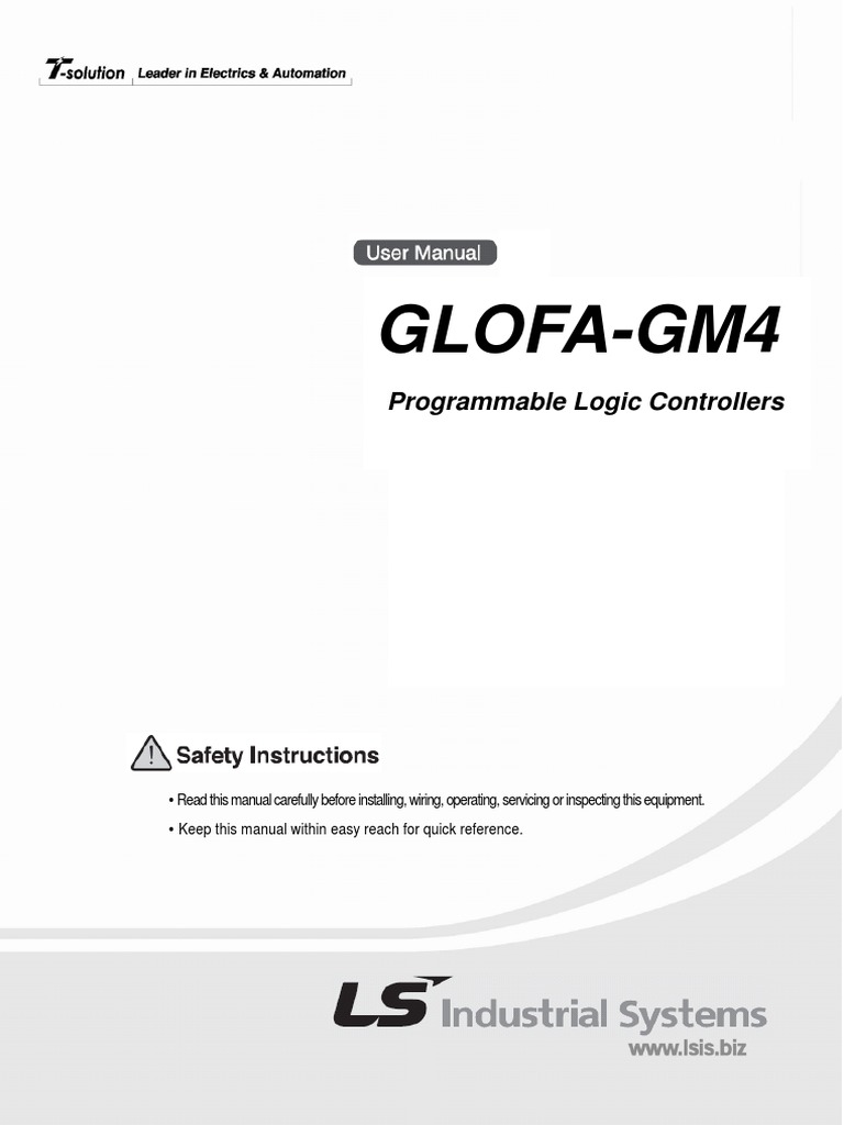 Glofa-Gm4: Programmable Logic Controllers | PDF | Programmable Logic Controller | Computer Program