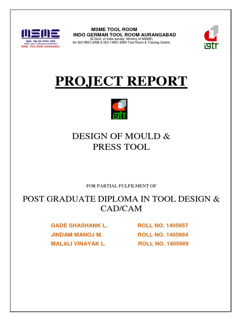 Project Report: Design of Mould & Press Tool | PDF | Stress (Mechanics ...