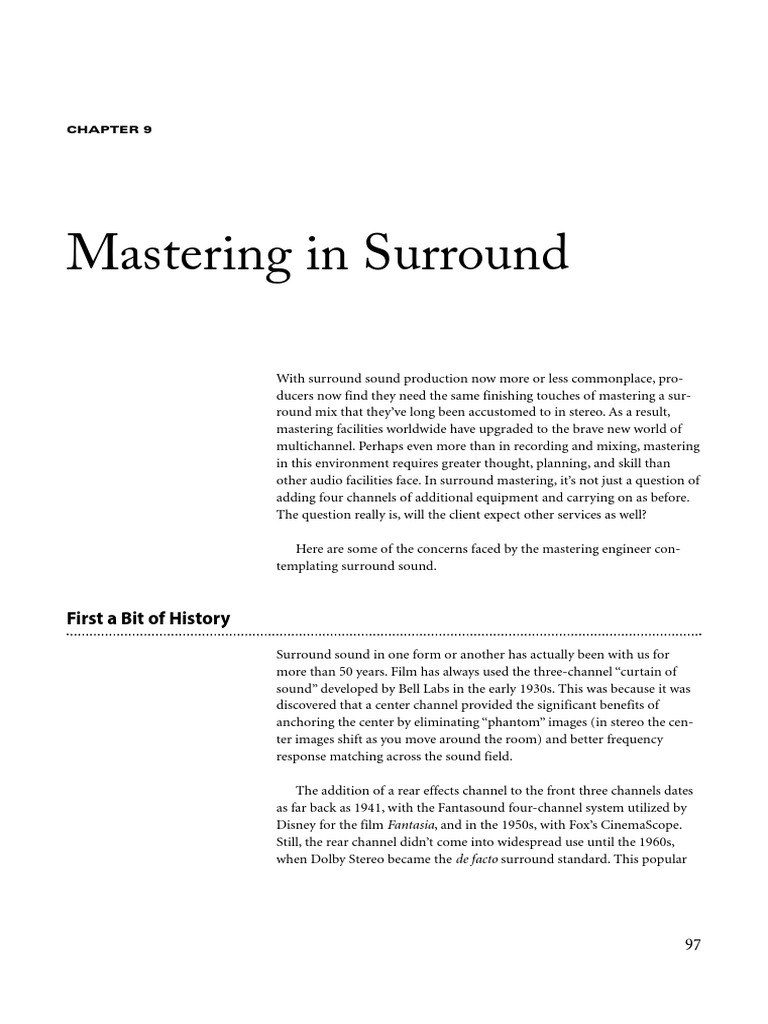 The Mastering Engineer's Handbook - Mastering in Sound | PDF | Sound ...