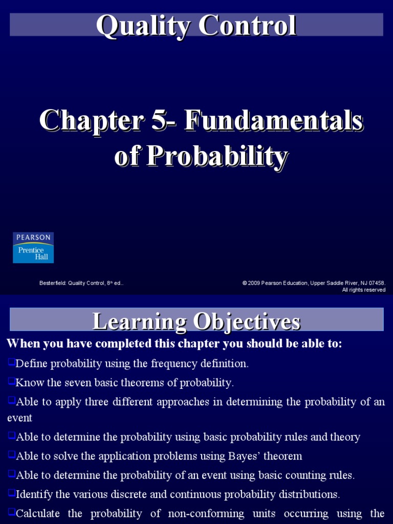 Chapter 7 - Fundamentals of Probability | PDF | Probability ...