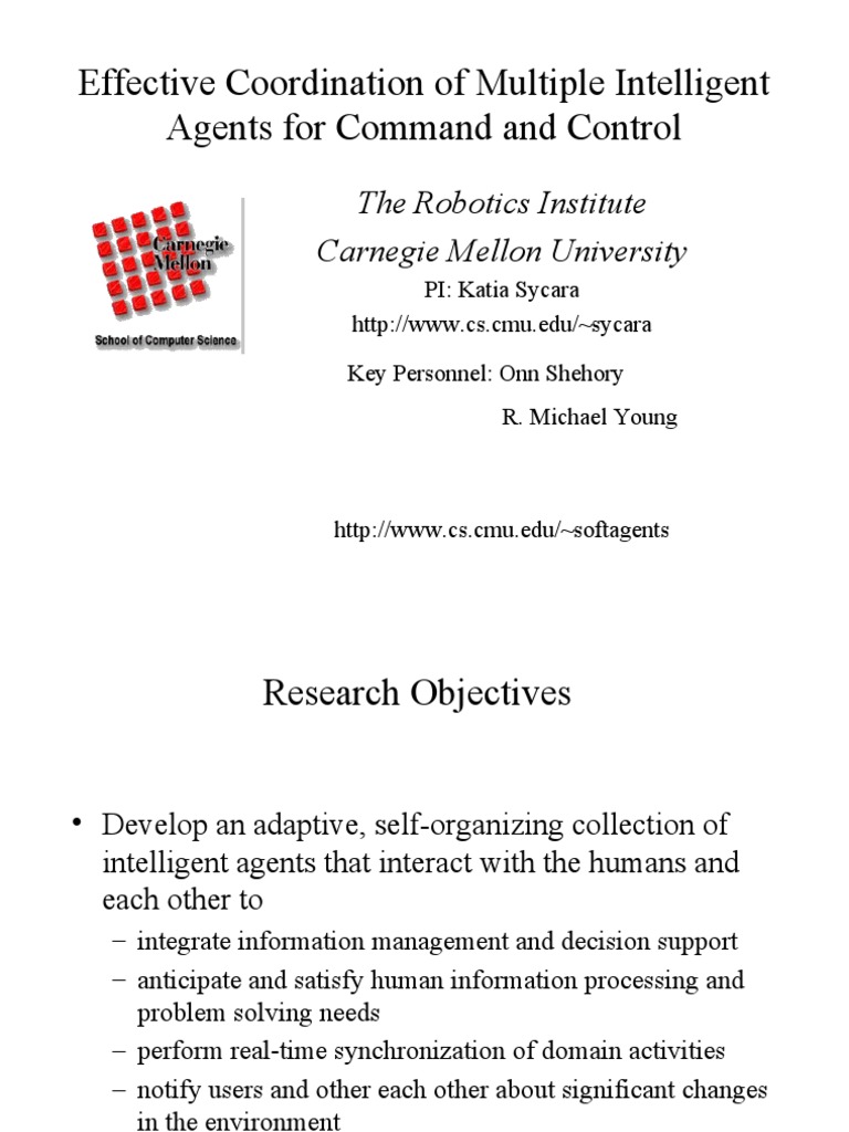 Effective Coordination of Multiple Intelligent Agents For Command and Control | Download Free ...