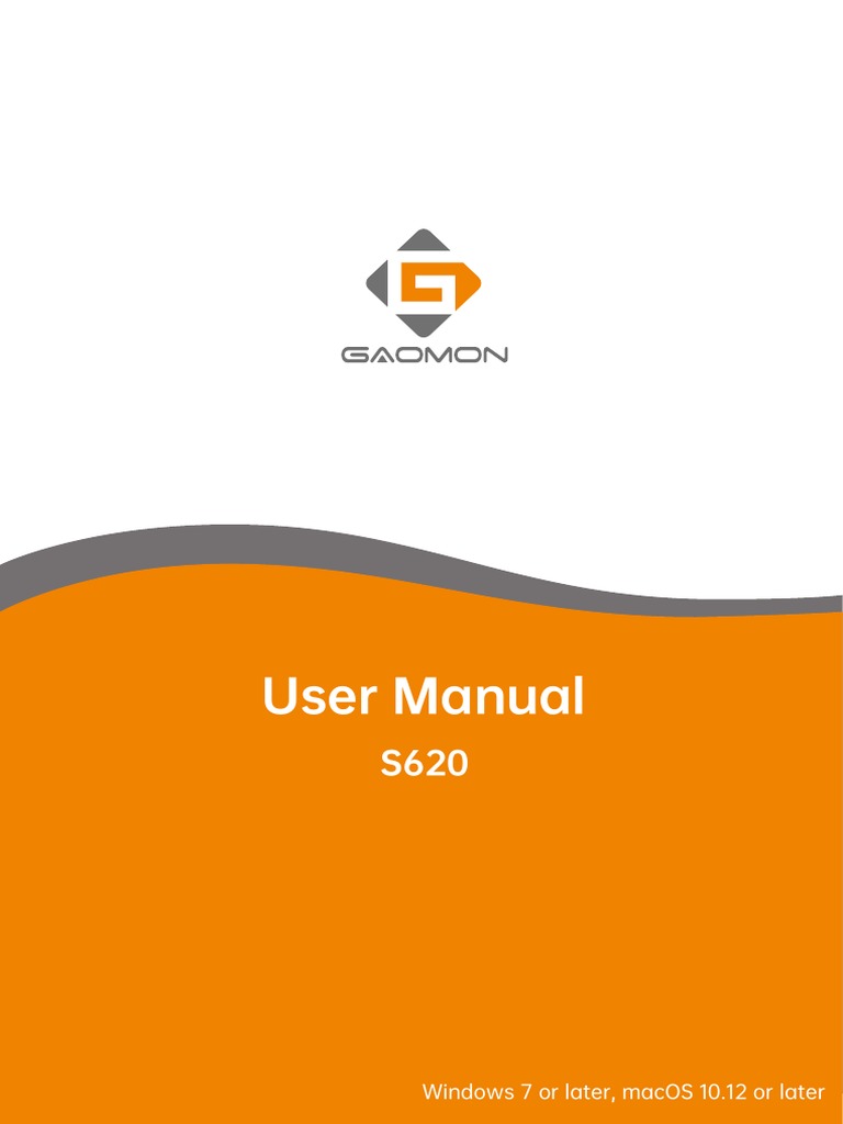 GAOMON S620 Tablet User Manual | PDF | Tablet Computer | Device Driver