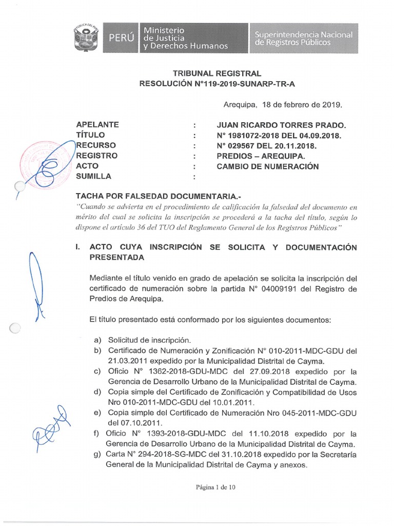 Tacha Por Falsedad Documentaria | PDF