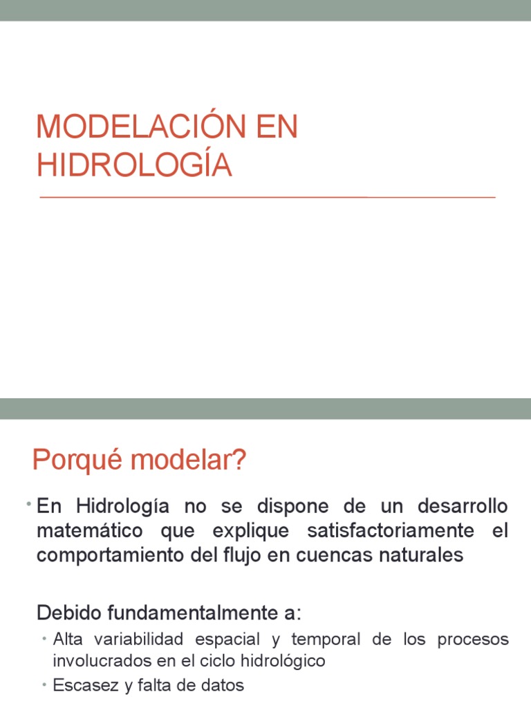 01 - Modelación Hidrológica | PDF | Simulación | Modelo matemático